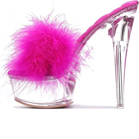 Cape Robbin | Shoes | Cape Robbin Maren Fluffy Transparent Platform ...